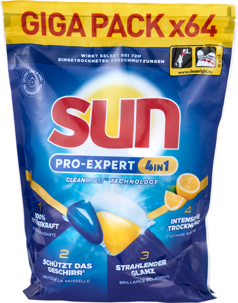 Capsules lave-vaisselle Pro-Expert 4 in 1 Lemon Sun - Prix