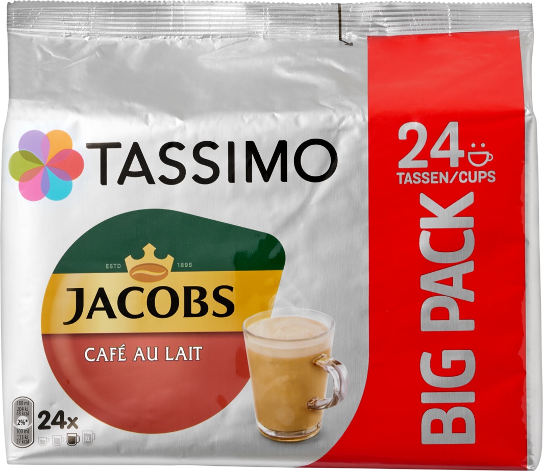 Tassimo Jacobs Kaffeekapseln Café au Lait - Kaffee Tee Kakao...